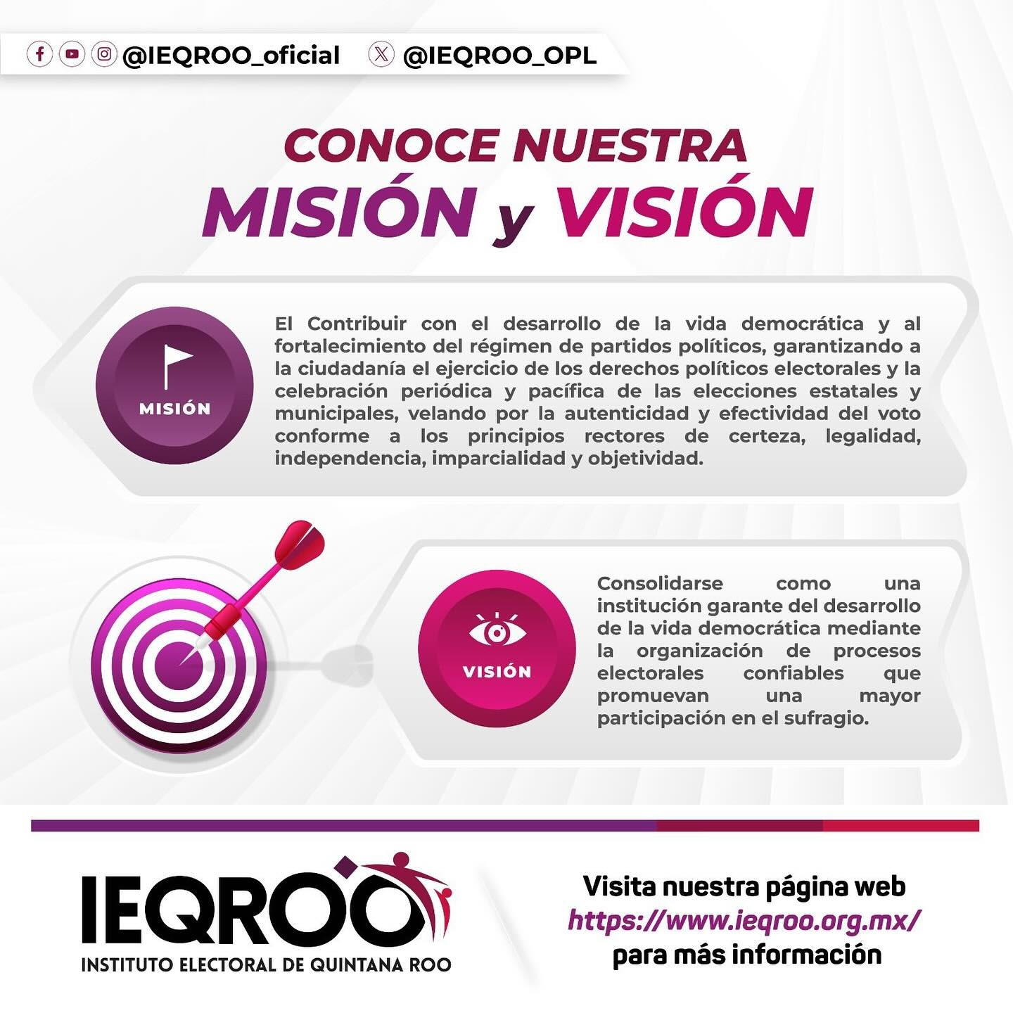 #IEQROO conoce nuestra misión y visión